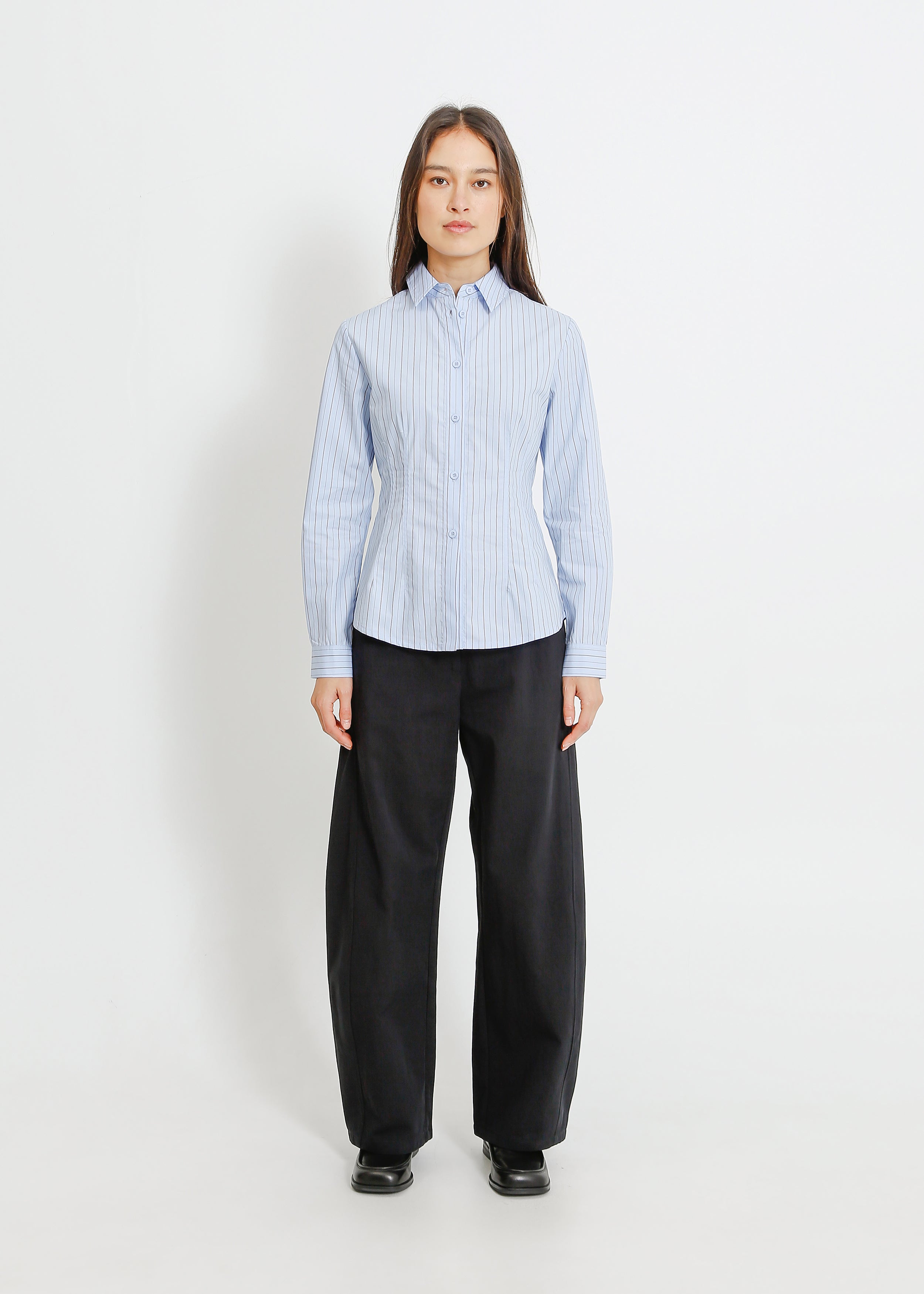 Haniya Shirt / Blue-Beige | ALPHA60