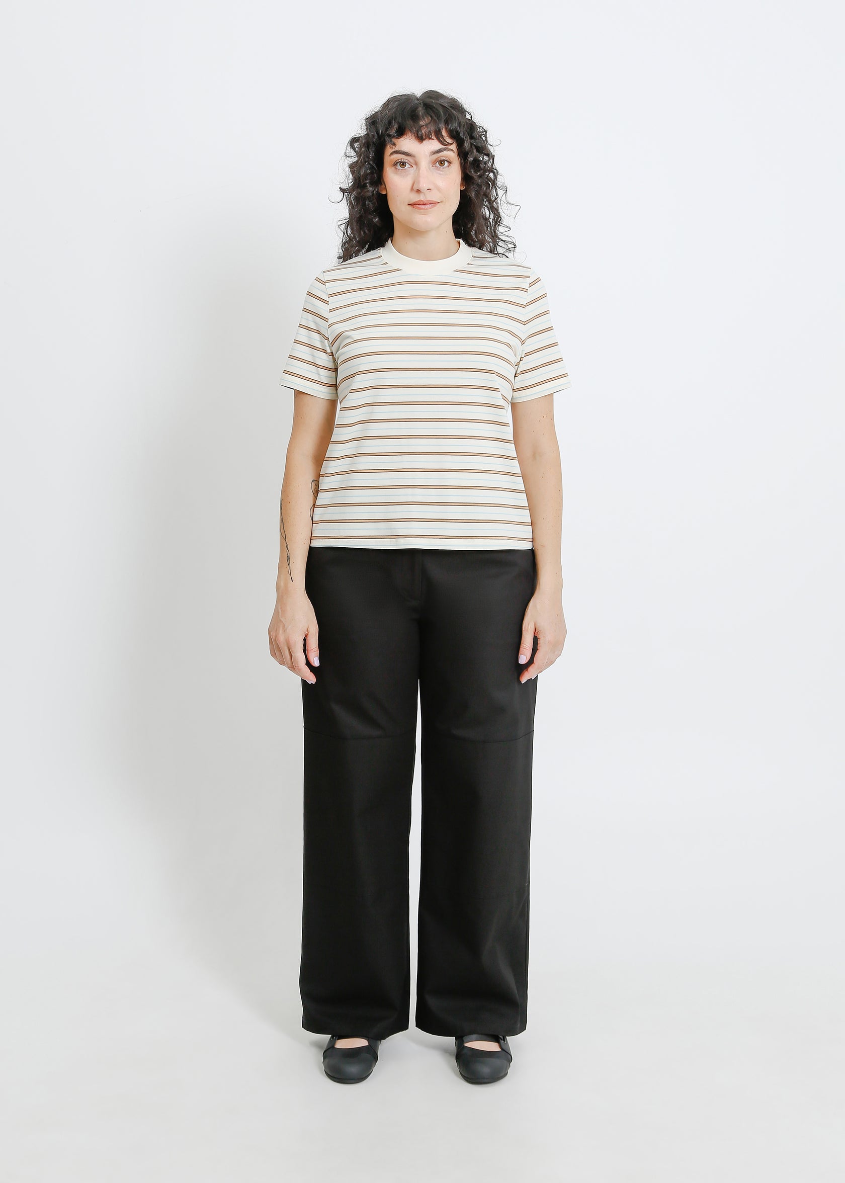 Canto Tee / Cream-Brown-Blue | ALPHA60