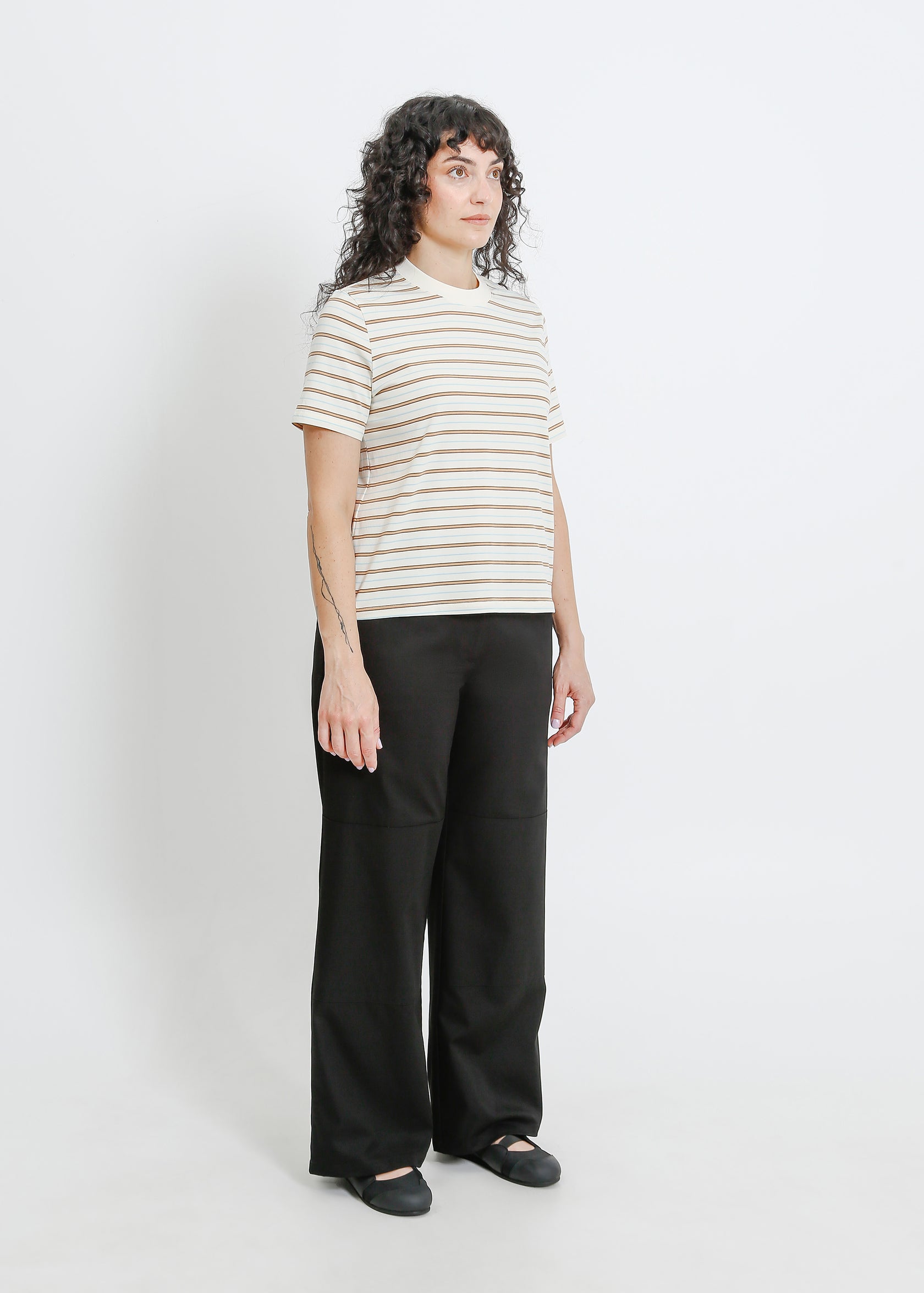 Canto Tee / Cream-Brown-Blue | ALPHA60