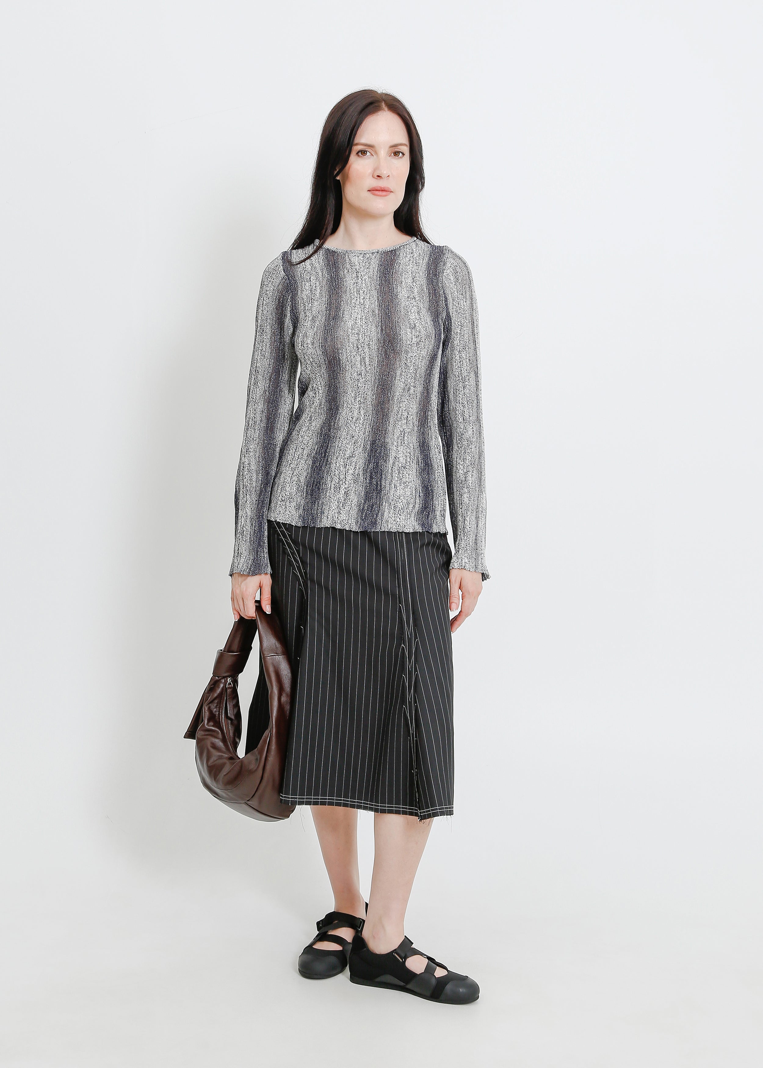 Hera Knit Top / Graphite Gradient | ALPHA60