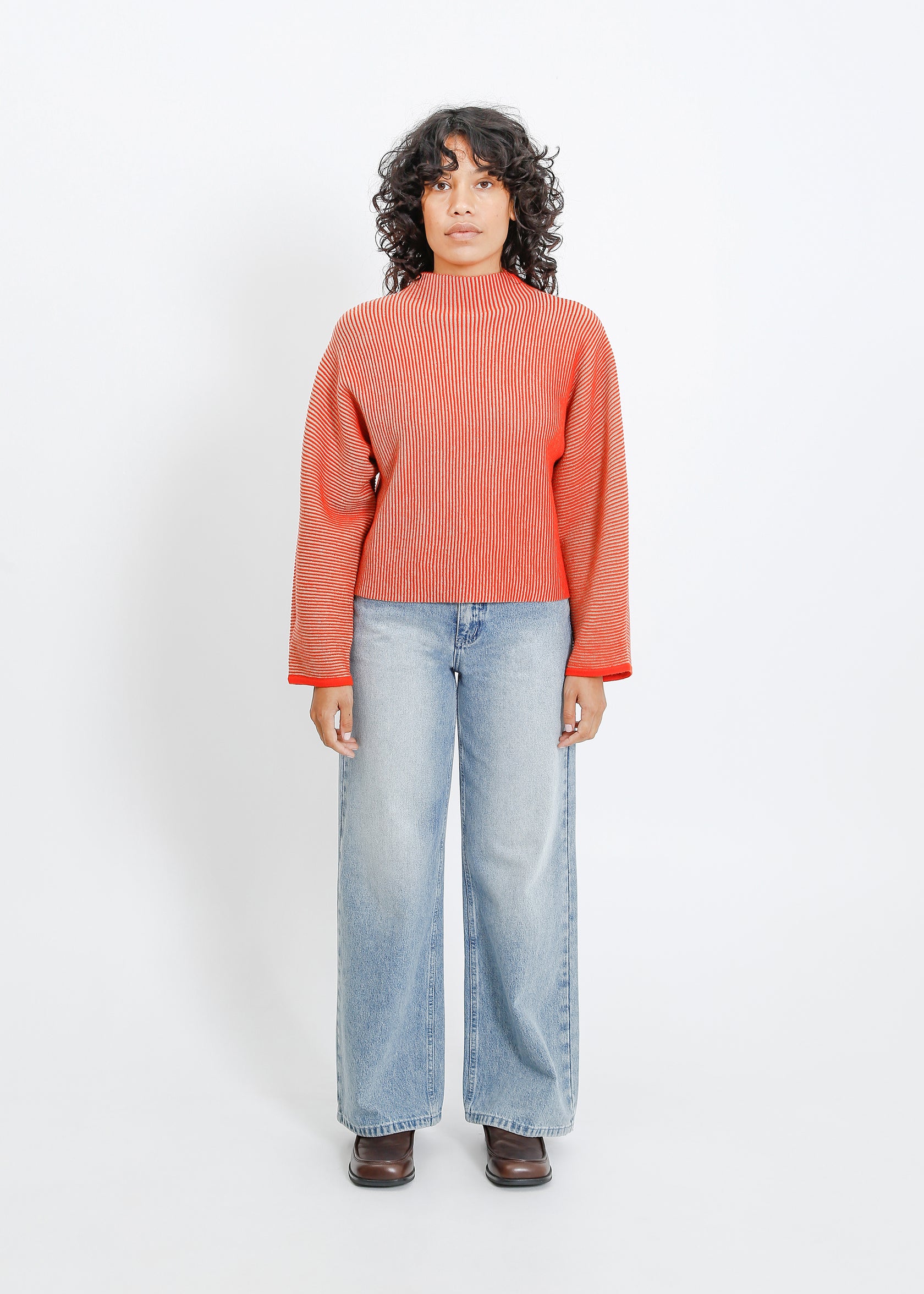 Bonnie Knit Sweat / Flame-Moss | ALPHA60