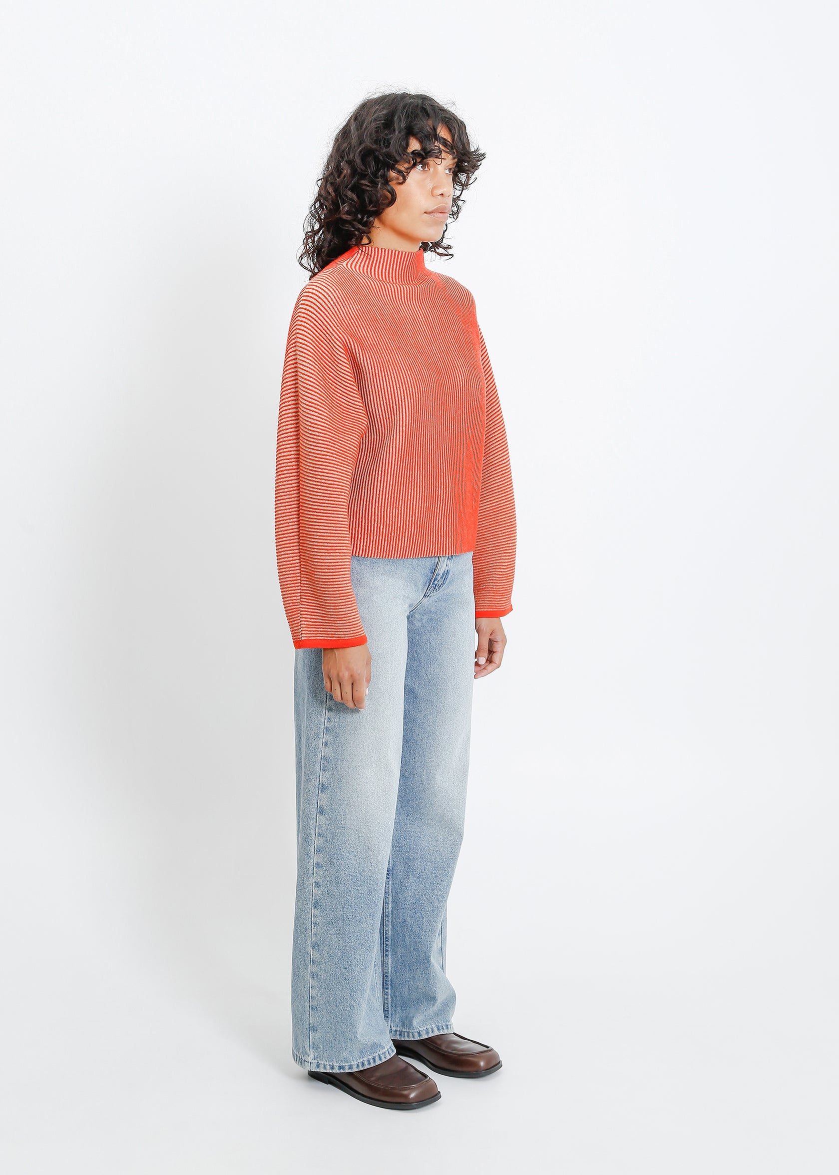Bonnie Knit Sweat / Flame-Moss | ALPHA60